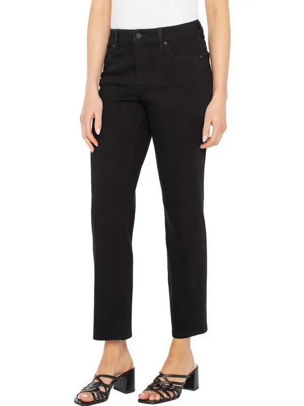 LIVERPOOL High-waist Ankle Skinny Jeans - Black Rinse