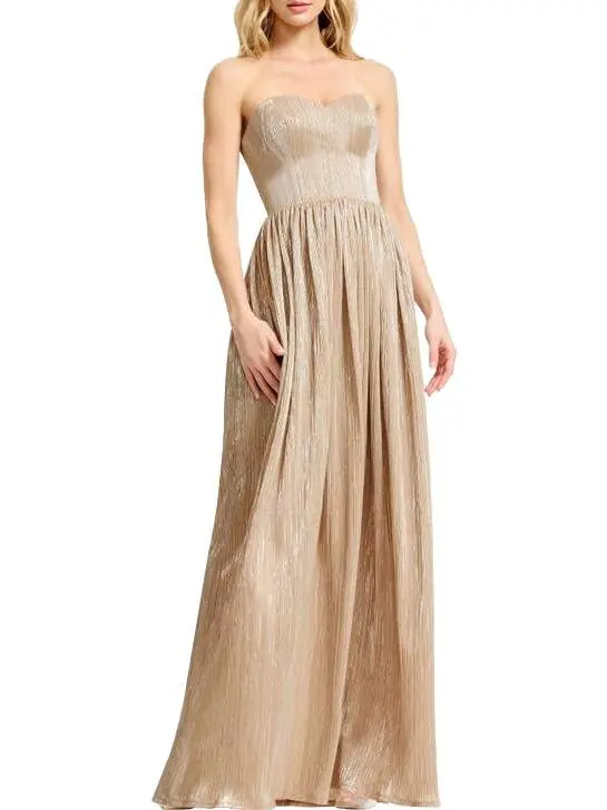 Dress The Population Audrina Gown - Champagne