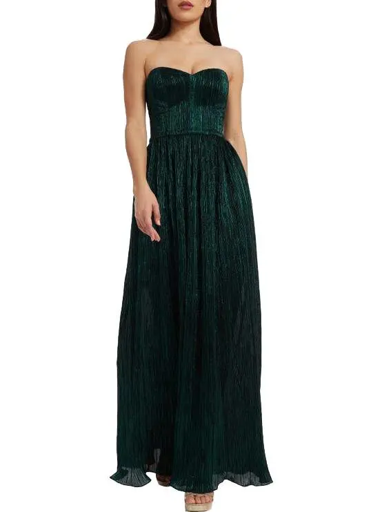 Dress The Population Audrina Gown - Deep Emerald