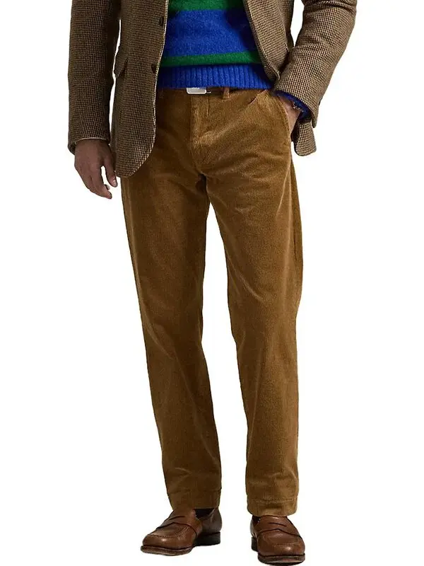 Ralph Lauren Stretch Straight Fit Corduroy Pant - Golden Brown