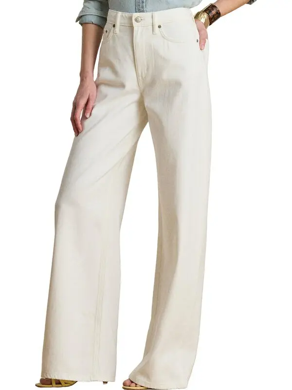 Ralph Lauren High-rise Wide-leg Jean - White Wsh