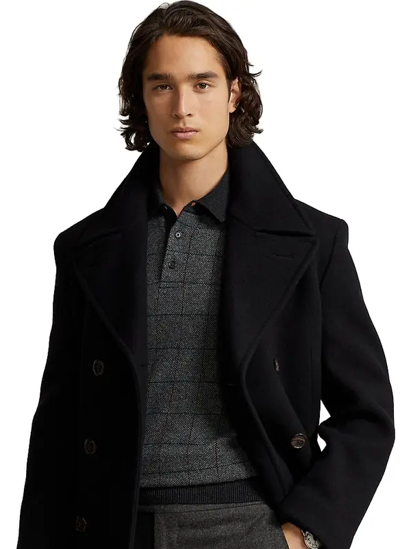 Ralph Lauren Polo Soft Tailored Wool-blend Car Coat - Black