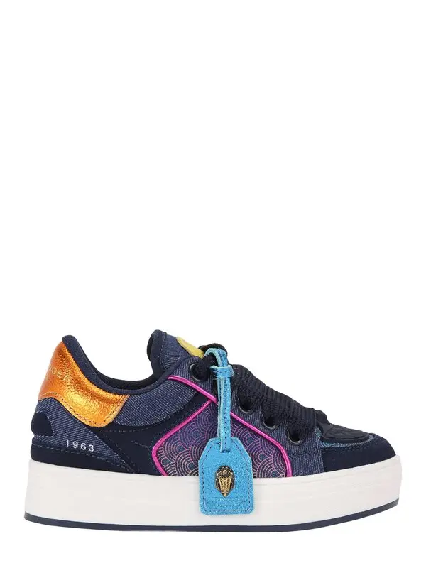 Kurt Geiger Leather Southbank Tag Sneakers - Blue