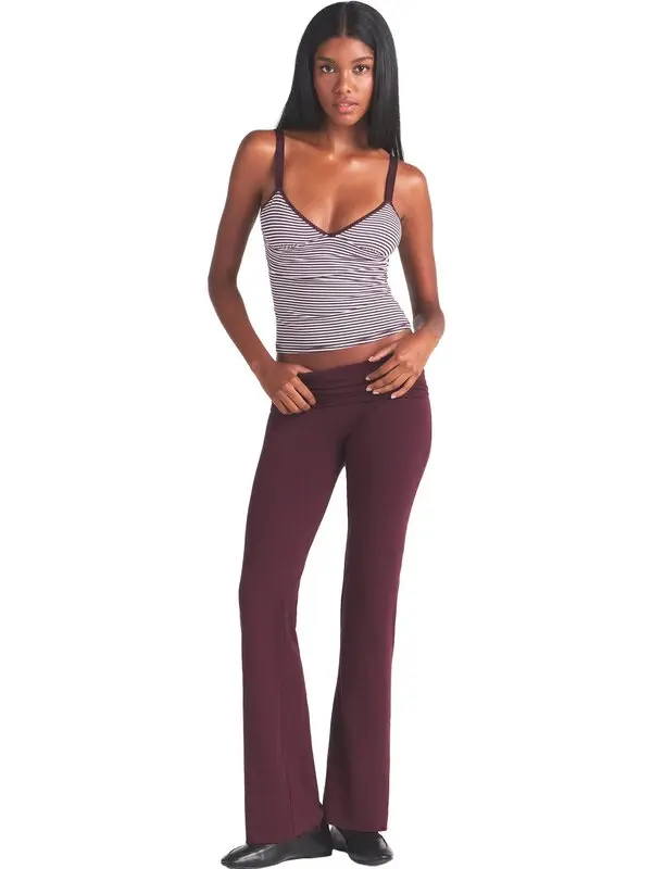 SKIMS Cotton Jersey Foldover Pant - Currant