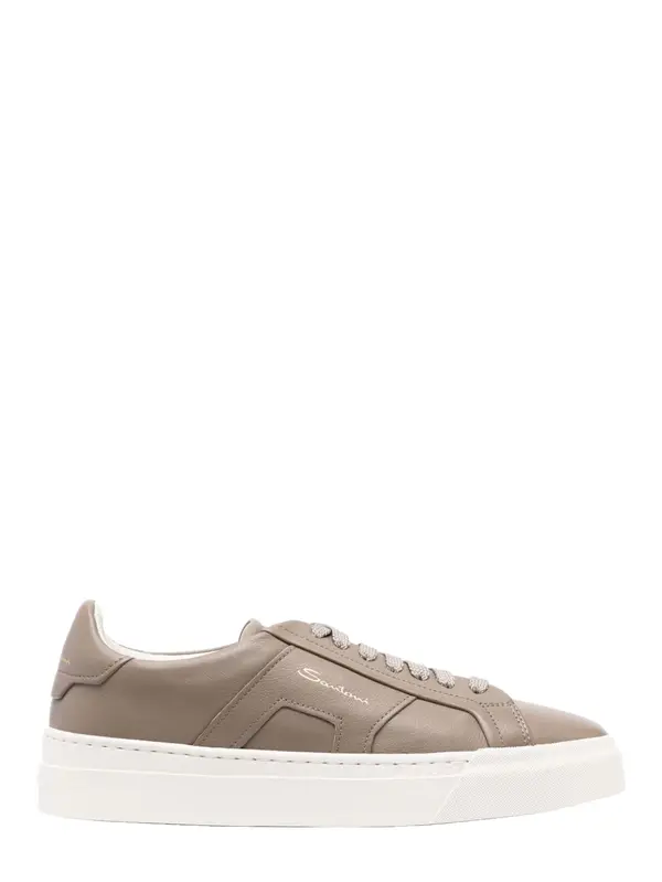 Santoni Gloria Leather Sneakers - Brown