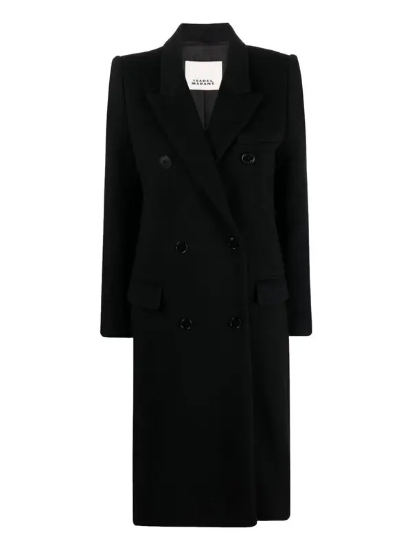 Isabel Marant Enarryli Wool-blend Long Coat - Black