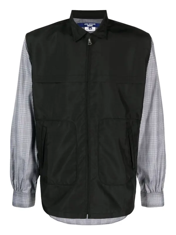 Junya Watanabe Plaid Panelled Jacket - Black