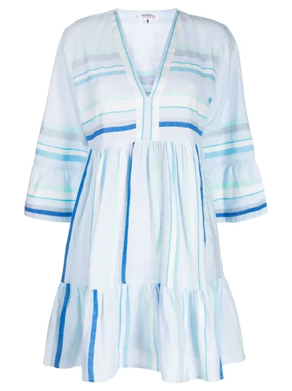 LEMLEM Ruki Flutter Tiered Dress - Blue