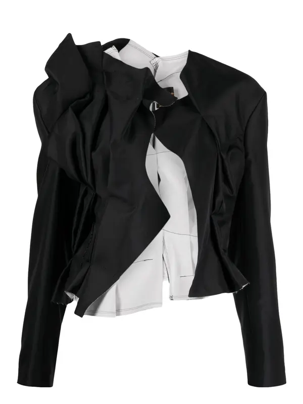 Comme Des Garçons Asymmetric Layered Jacket - Black