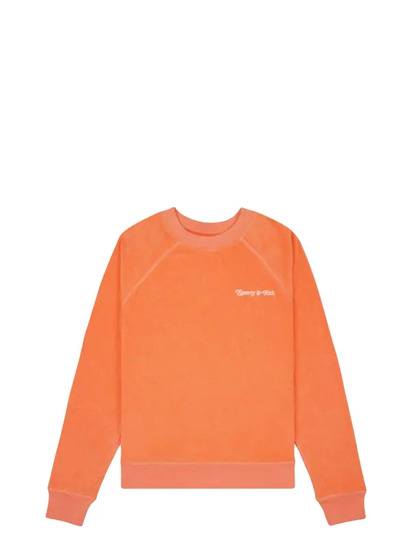 SPORTY & RICH Ny Tennis Club Cotton Sweatshirt - Orange