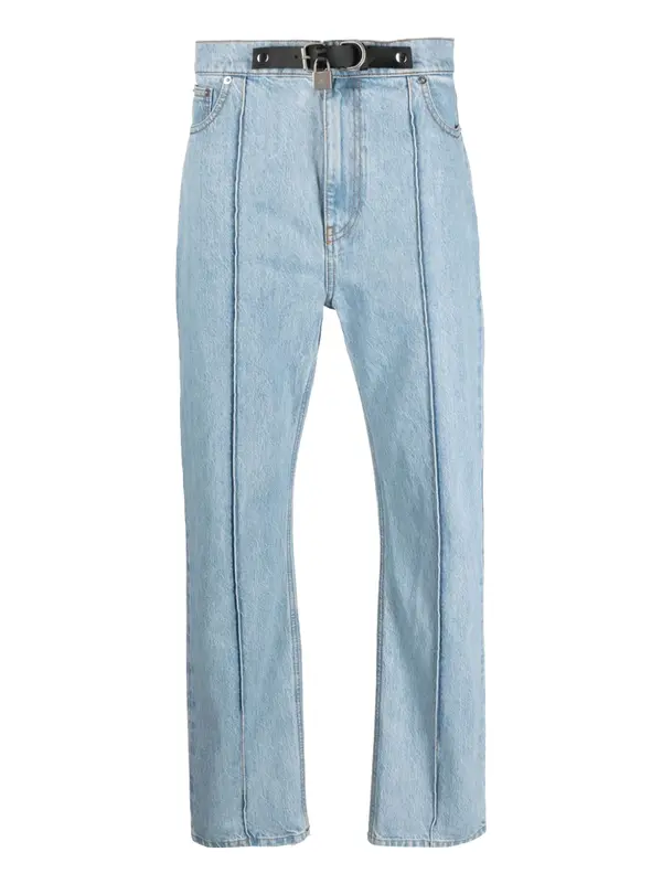 JW Anderson Padlock Straight-leg Jeans - Blue