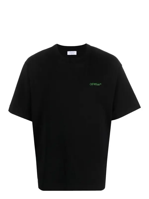 Off-White Logo-embroidered T-shirt - Black