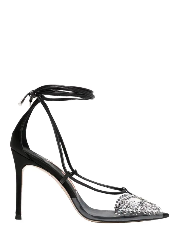 SOPHIA WEBSTER 90mm Aria Crystal-embellished Pumps - Black