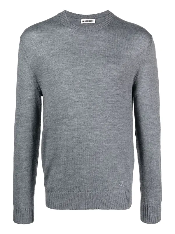 JIL SANDER Crew-neck Wool Jumper - Grey