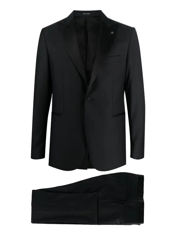 Tagliatore Single-breasted Virgin Wool Suit - Black