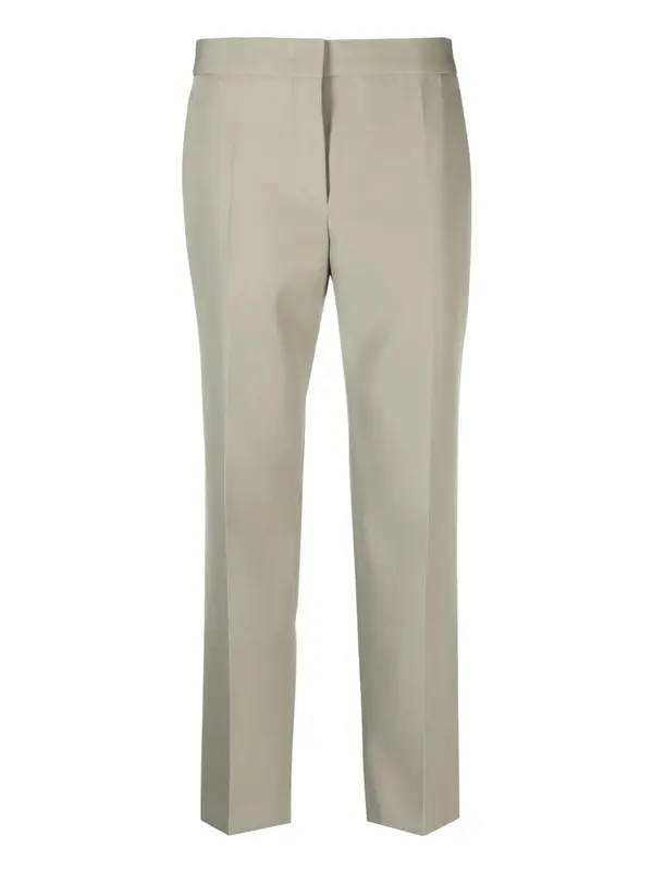 JIL SANDER Straight-leg Wool Trousers - Green