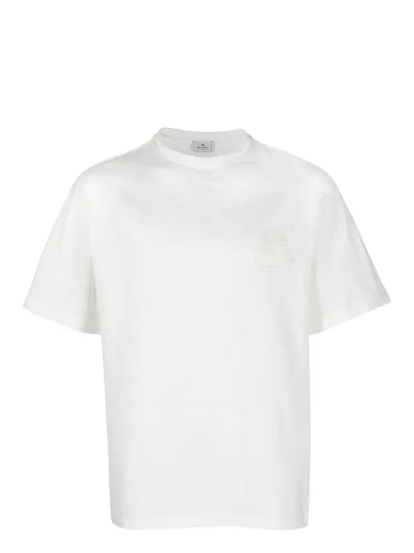 Etro Pegaso Embroidered Cotton T-shirt - White