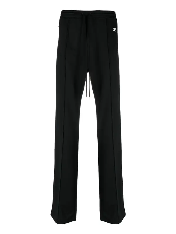 COURREGES Logo-patch Track Pants - Black