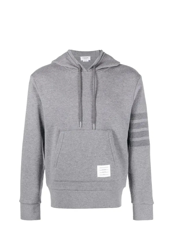 Thom Browne Sleeve Stripe Hoodie - Grey