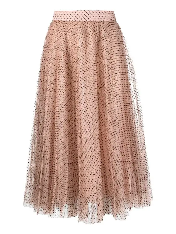 Philosophy Di Lorenzo Serafini Polka-dot Tulle Midi Skirt - Neutrals