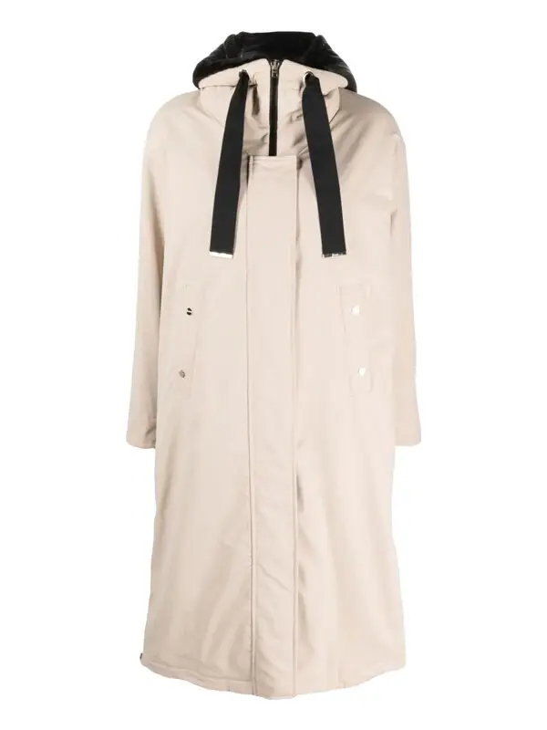 Herno Padded Drawstring-hooded Coat - Neutrals