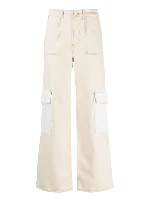 GANNI High-waist Straight-leg Jeans - Neutrals