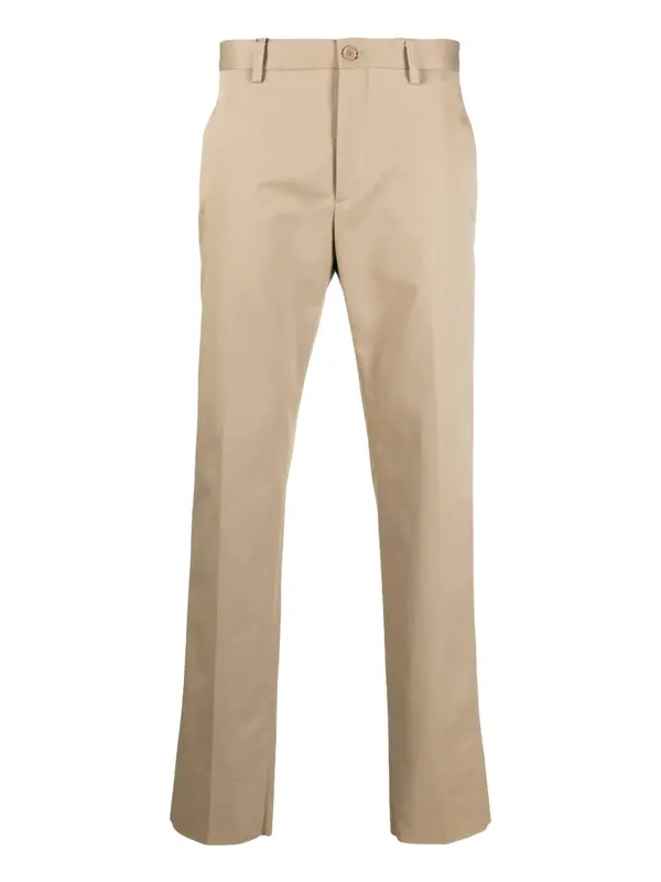 Etro Mid-rise Stretch-cotton Chinos - Neutrals