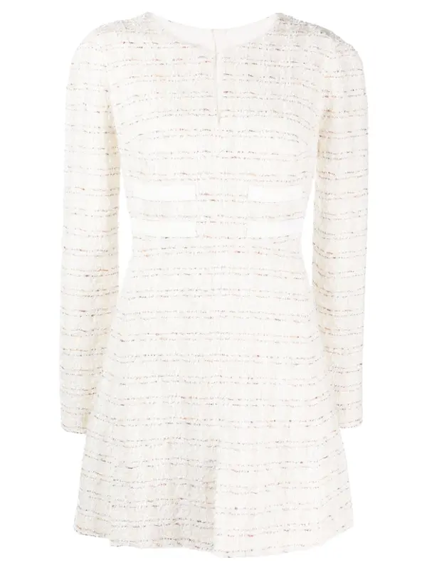Giambattista Valli Long-sleeve Tweed Minidress - Neutrals