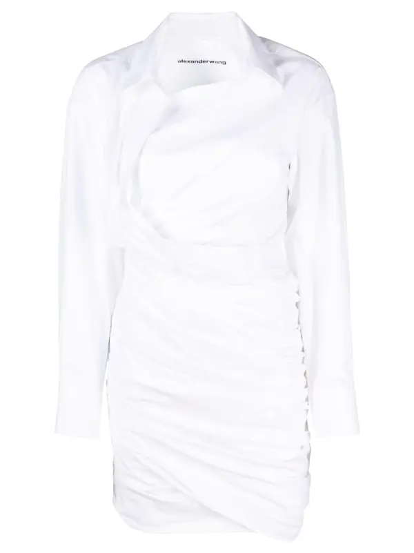 Alexander Wang Asymmetric Cotton Shirtdress - White