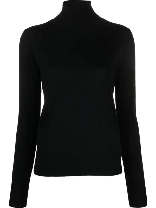 Aspesi Roll-neck Virgin Wool Jumper - Black