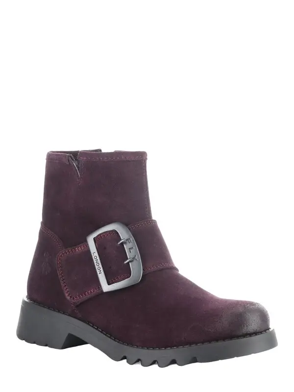 Fly London Rily Ankle Boots - Purple Oil Suede