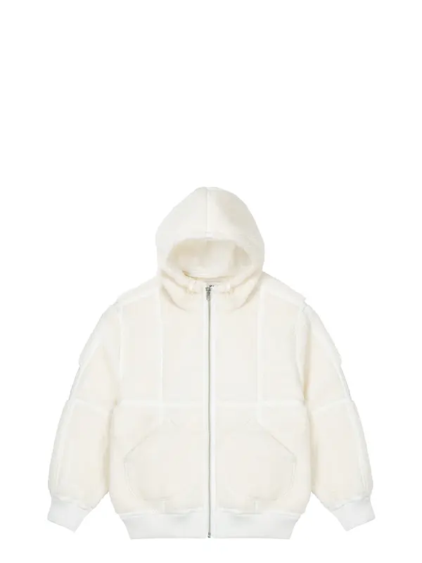 PALACE Sherpa Hooded Jacket - White