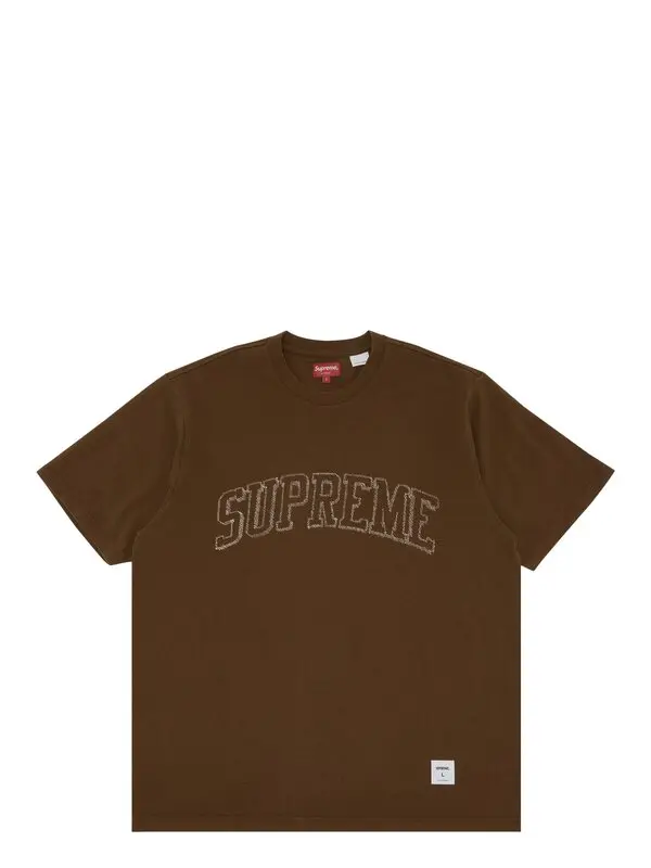 Supreme Sketch Embroidered Short-sleeve Top - Brown