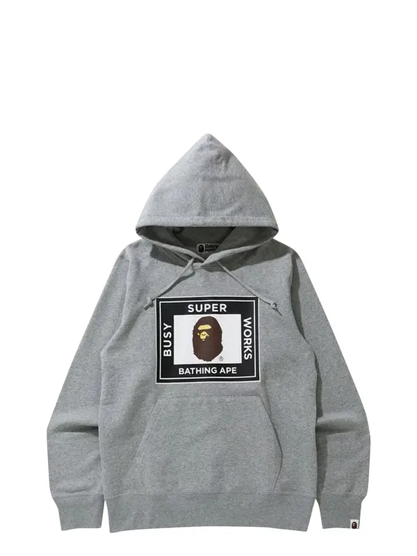 BAPE Super Busy Works Pullover Hoodie - Grey