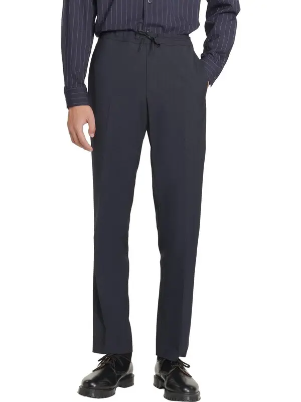 Sandro Wool Blend Pants - Navy Blue