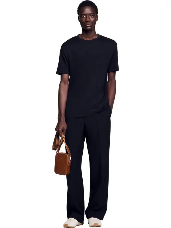 Sandro Certified Linen T-shirt - Black