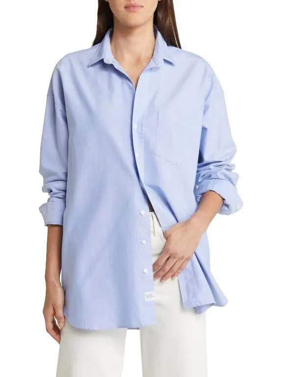 Frank & Eileen Shirley Oversized Button-up Shirt - Blue