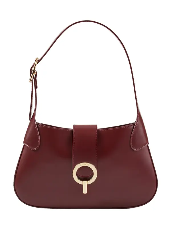 Sandro Janet Bag In Certified Leather - Bordeaux