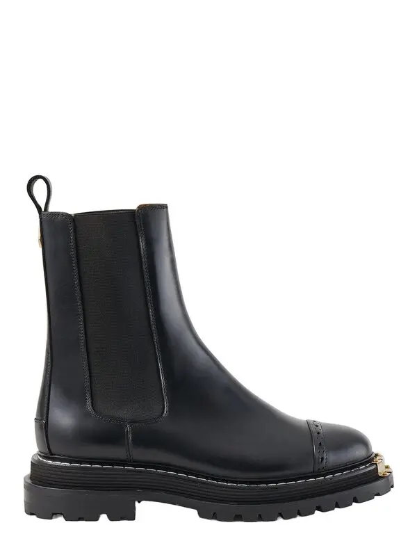Sandro Ankle Boots With Notched Sole - Black