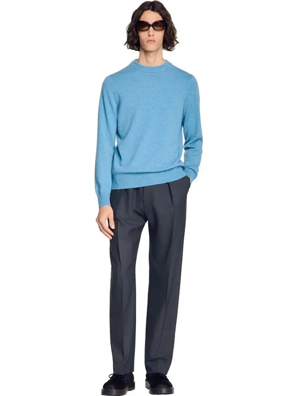 Sandro Cashmere Pullover Sweater - Chambray