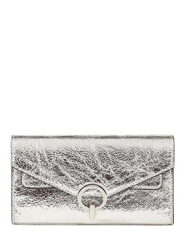 Sandro Yza Pocket Clutch Bag - Silver