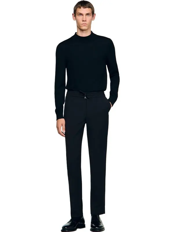 Sandro Straight-leg Trousers - Black