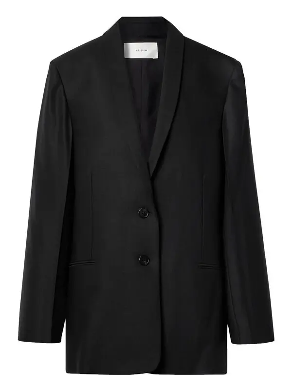 THE ROW Cowal Wool And Mohair-blend Blazer - Black