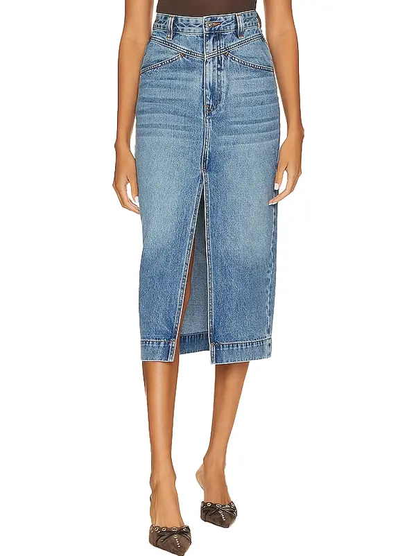 Bardot Jonah Midi Denim Skirt - Vintage
