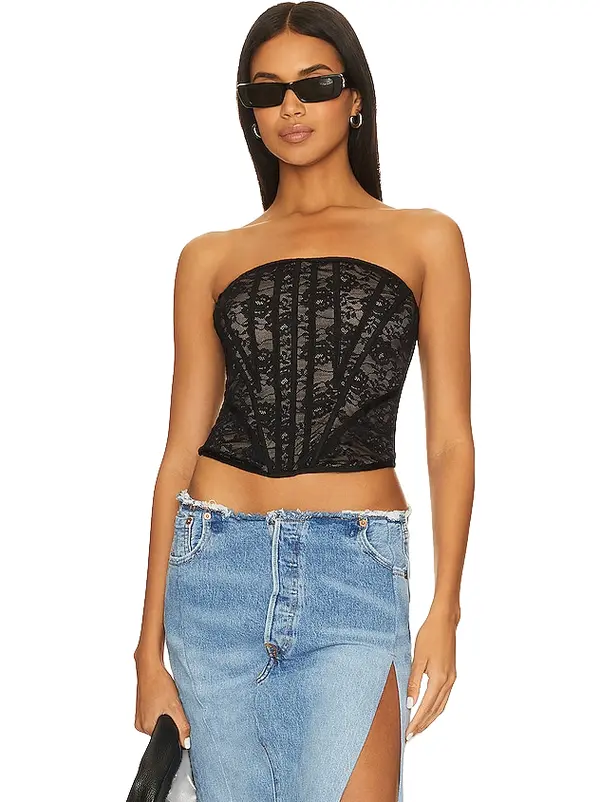 Nbd Lupita Corset Top - Black