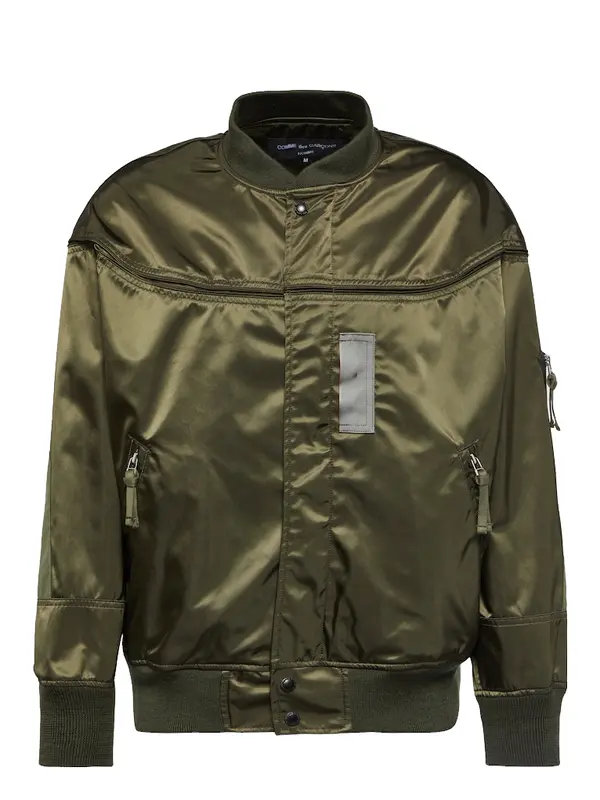 Comme Des Garçons Homme Nylon Bomber Jacket - Green