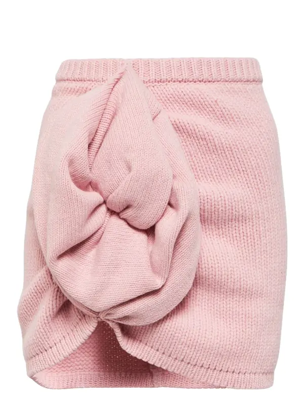 Magda Butrym Cashmere Miniskirt - Pink