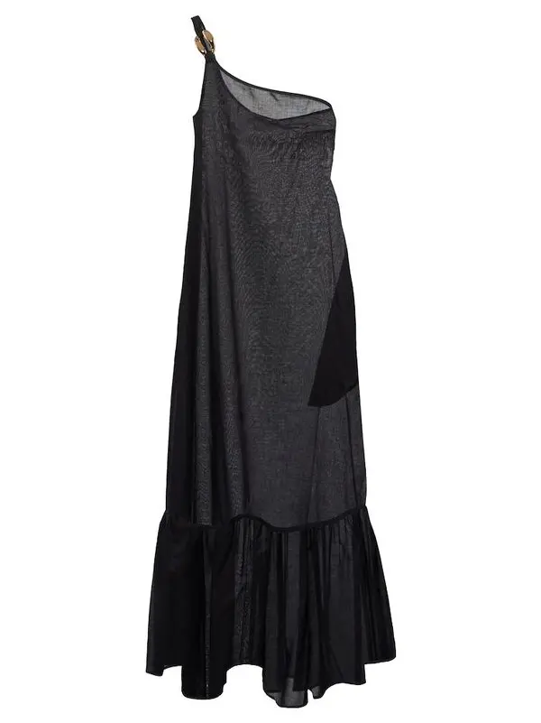 Stella McCartney Falabella Cotton Midi Dress - Black