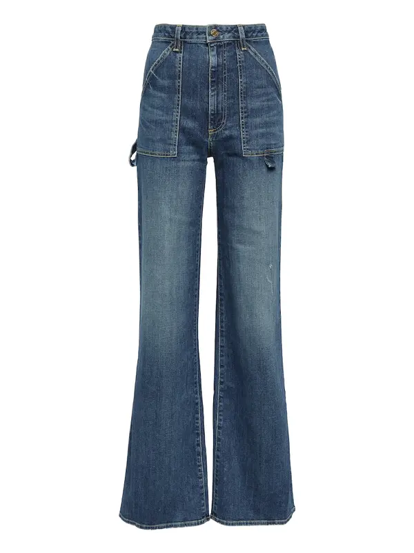NILI LOTAN Quentin Wide-leg Jeans - Blue
