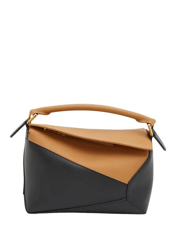 Loewe Puzzle Edge Small Top-handle Bag - Warm Desert/black